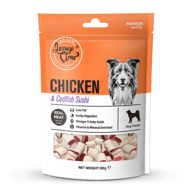 JERKY TIME CHICKEN POLLOCK SUSHI | | PetLeader